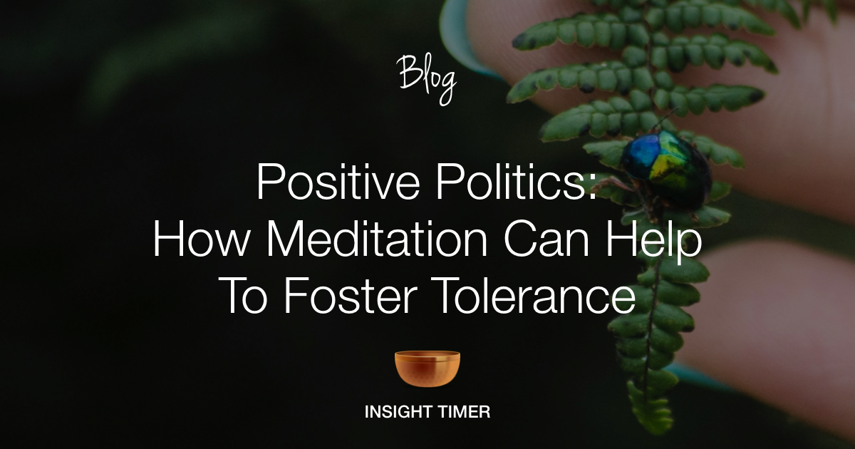 Positive Politics: How To Foster Tolerance - Insight Timer Blog