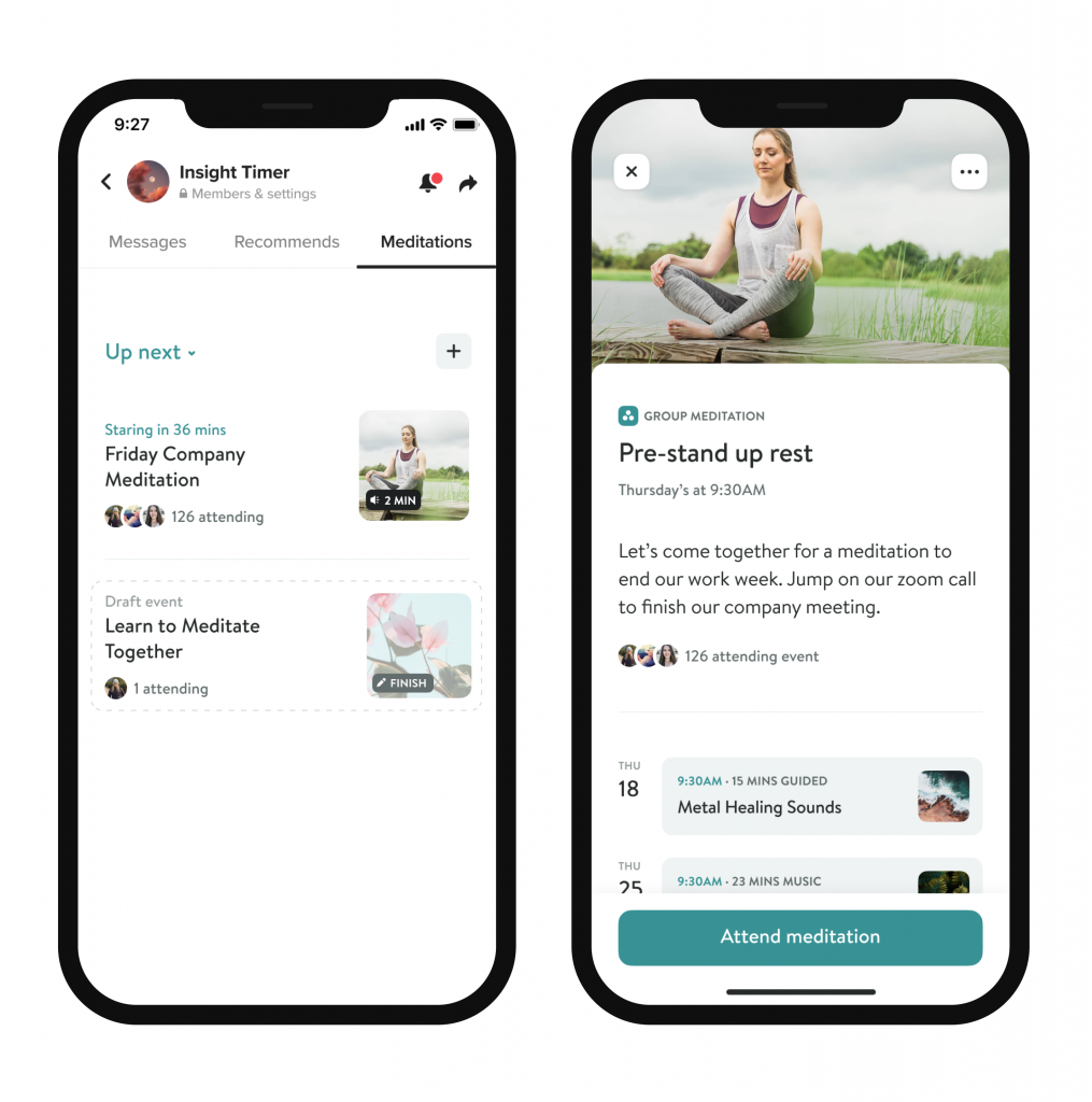 Programación de Meditaciones en Grupo - Insight Timer Blog