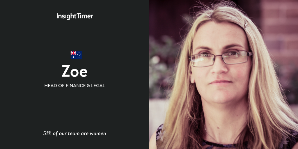 Meet Zoe - Head of Finance & Legal - Insight Timer Blog